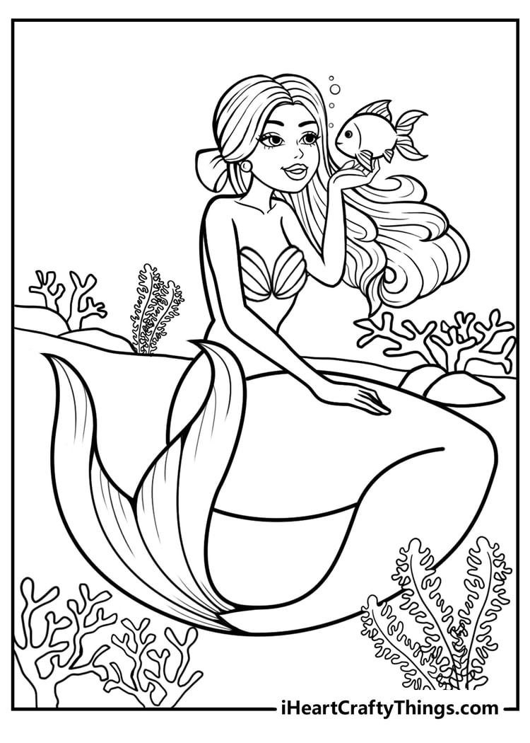 Top 30+ Mermaid Coloring Pages Printable For Your Kids